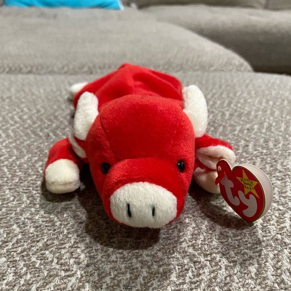 Ty | Toys | Ty Beanie Baby Snort The Bull | Poshmark